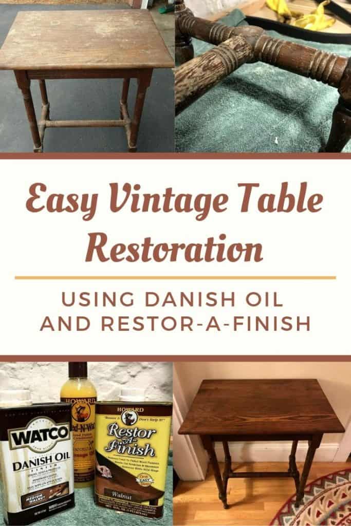 Easy DIY Vintage Table Restoration Using Danish Oil and Restor-A-Finish ...