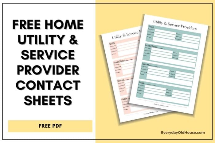 Free Utility and Service Provider Organizer Printable [pdf] - Everyday ...