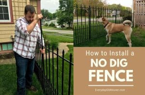 How to Install a No Dig Fence (Homeowner's Perspective) - Everyday Old ...