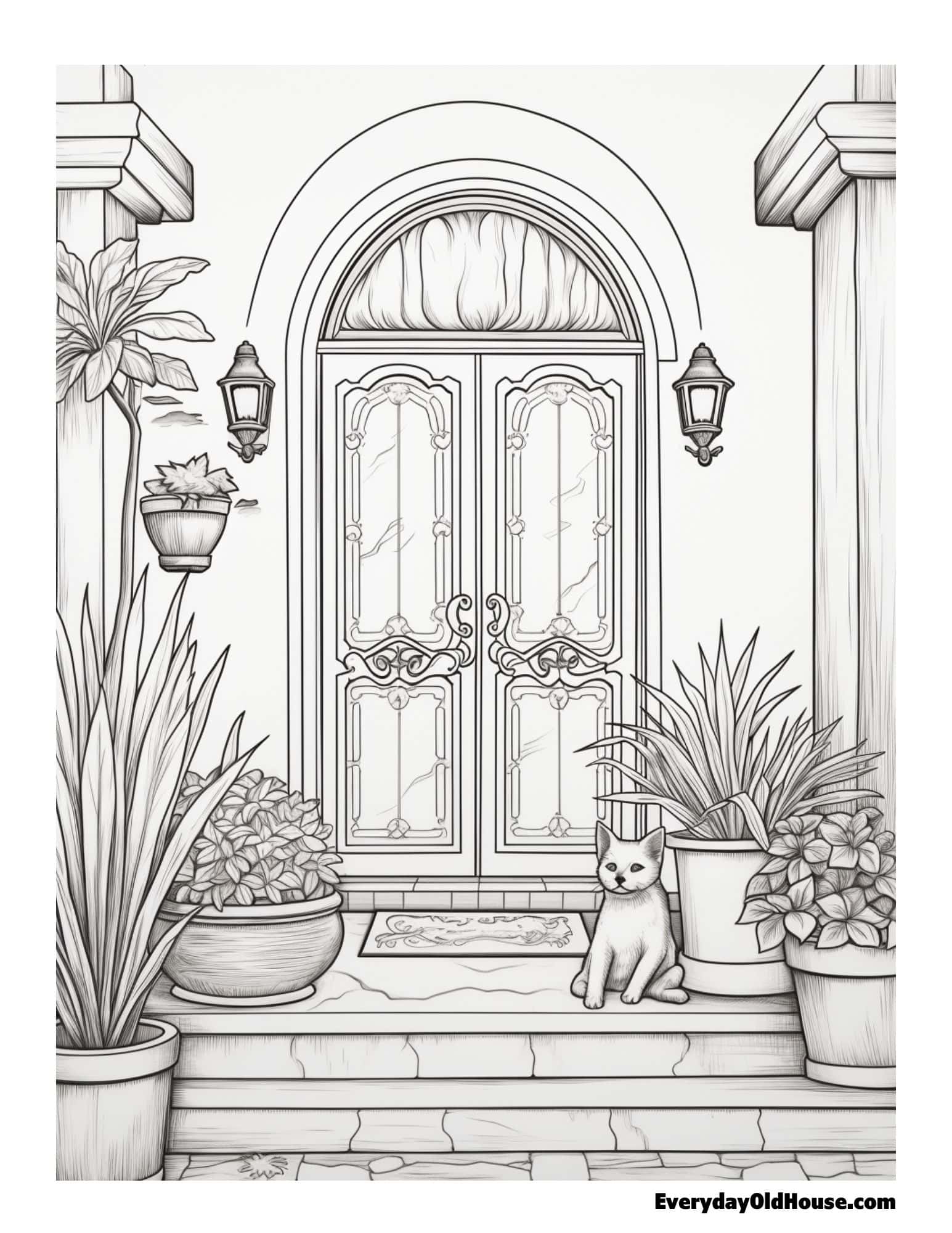 Free Old House Coloring Pages for Adults [Printable] - Everyday Old House