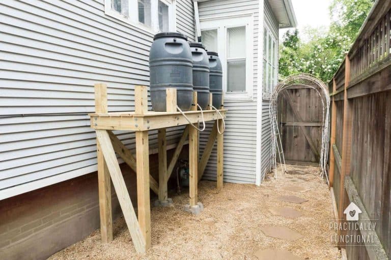 15+ Easy DIY Rain Barrel Stand Ideas - Everyday Old House